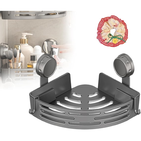 Triangle Suction Cup Shower Caddy,2026 Upgraded Corner Shower Caddy ...