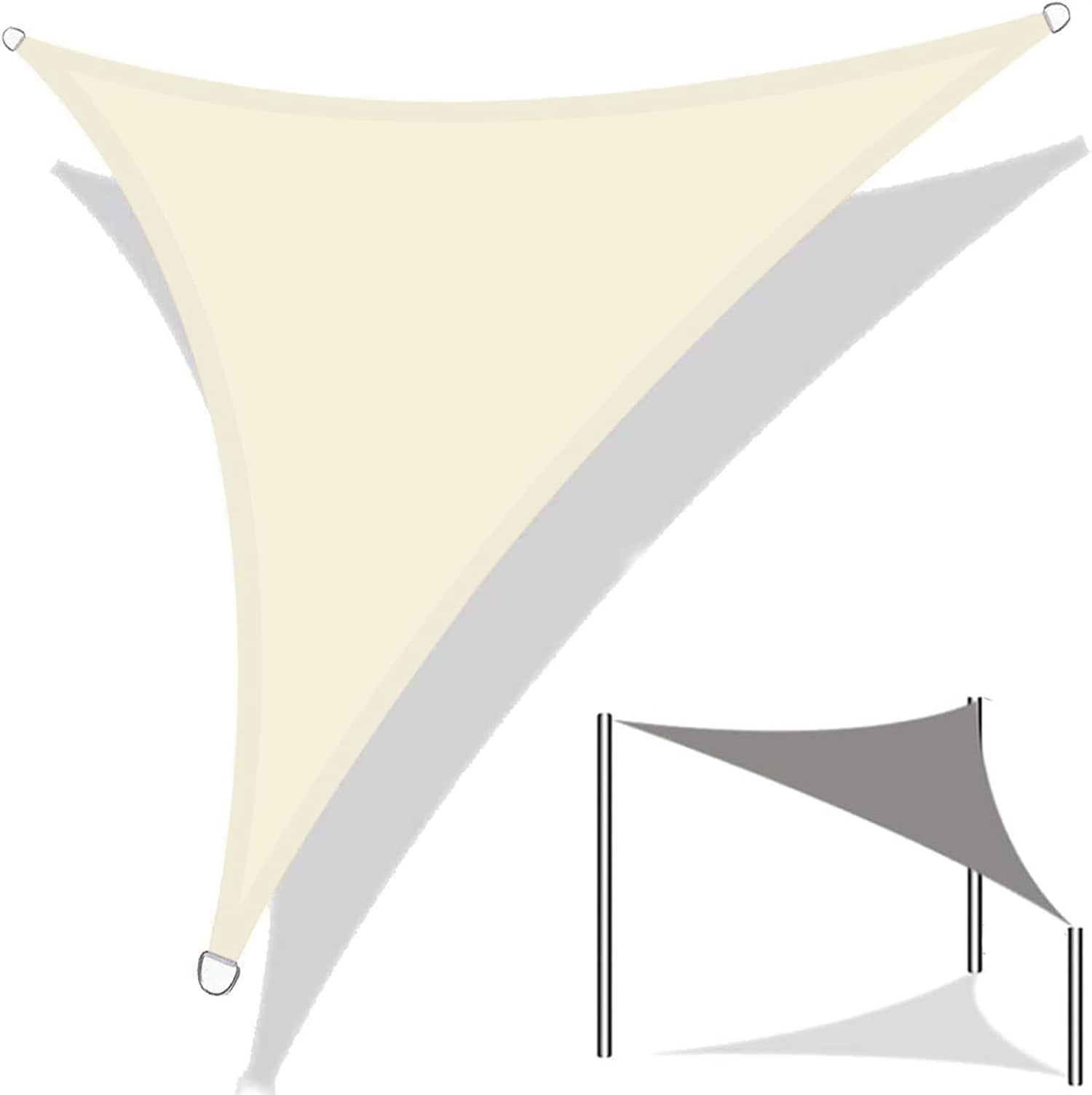 Triangle Sun Sail Shade Waterproof,2x2x2m Garden Sail Right Angle ...