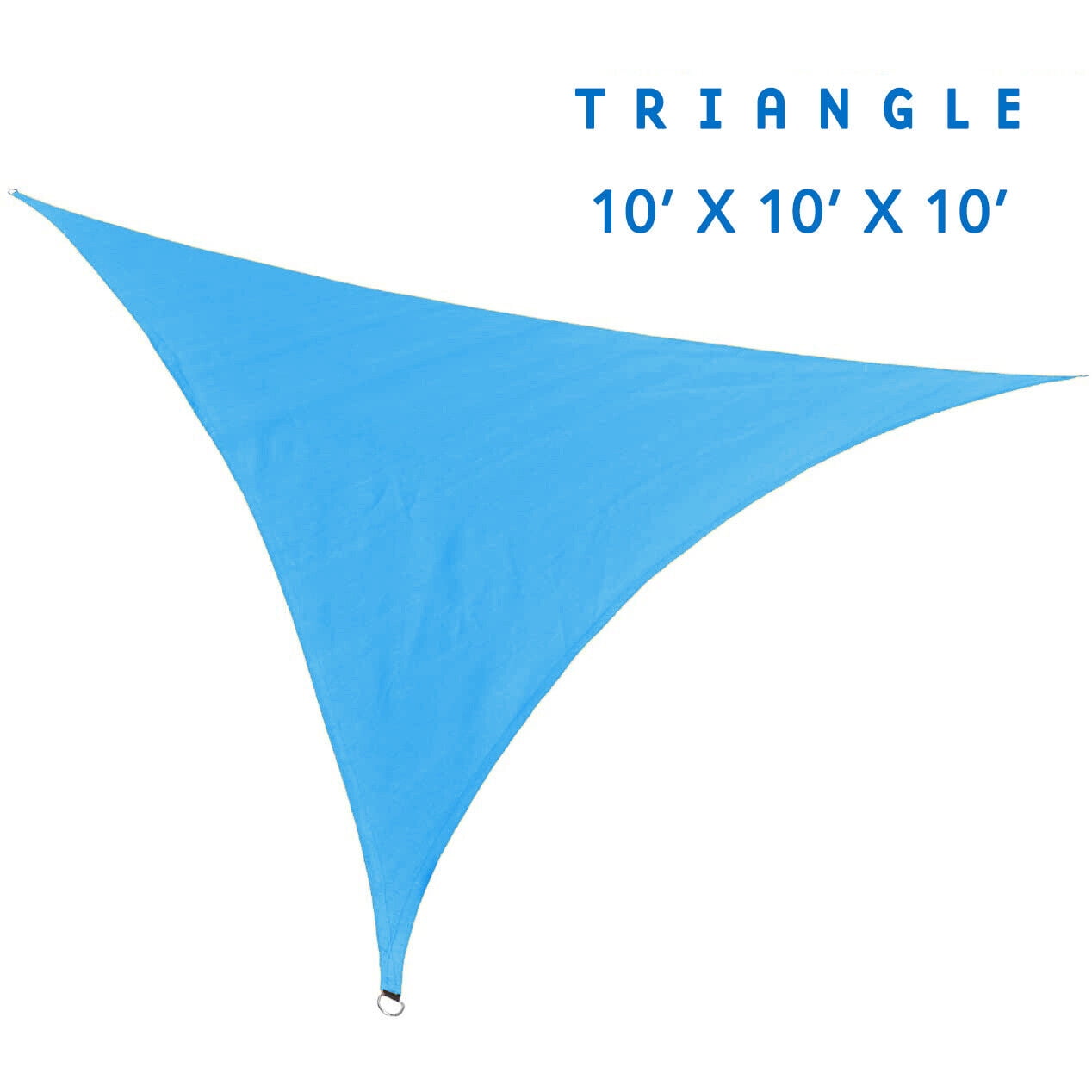 Triangle Sun Shade Sail (10x10x10') for UV Ray Cover (Blue) - Walmart.com