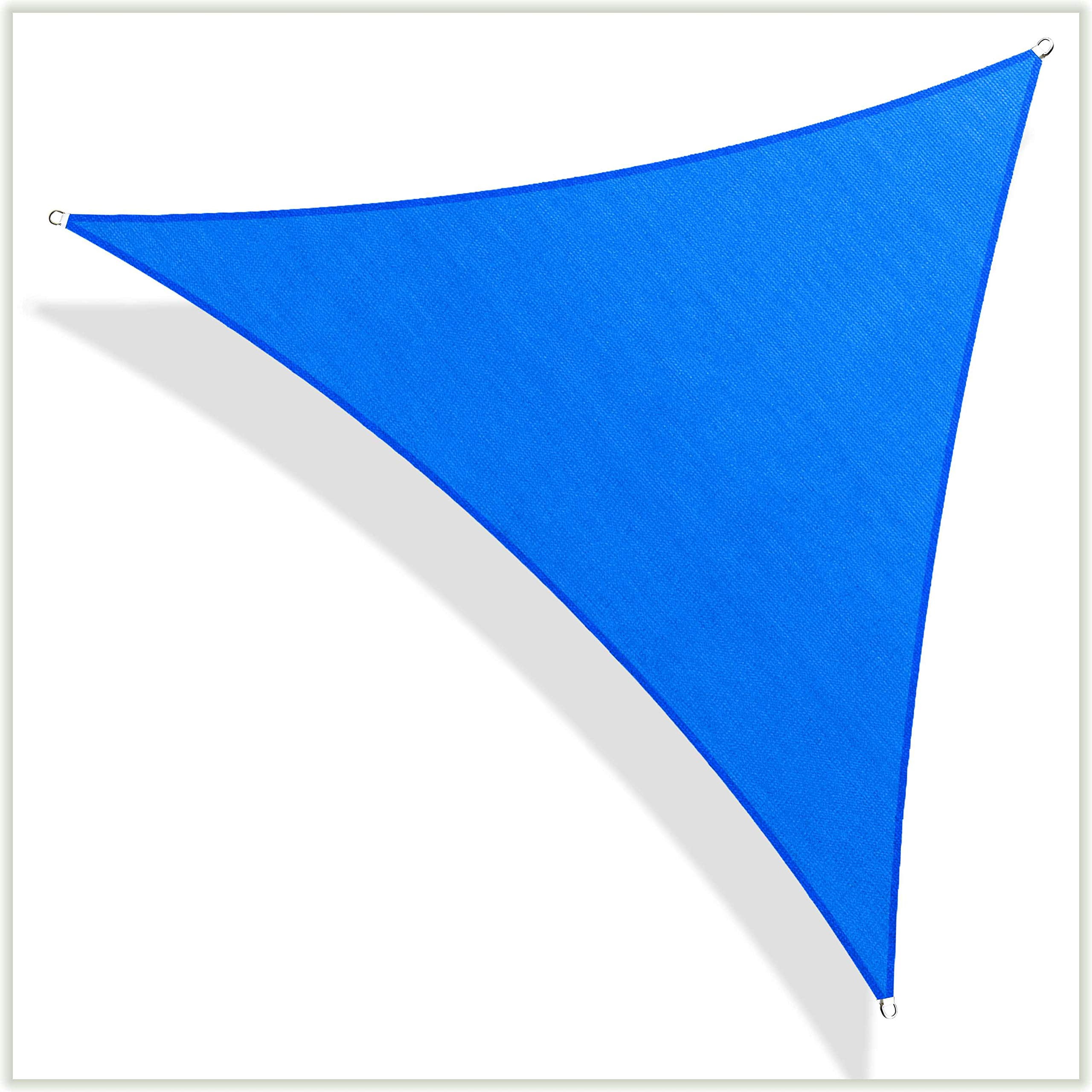 Triangle Sun Shade Sail 13 FT, Commercial Grade UV Block UPF50, Heavy ...