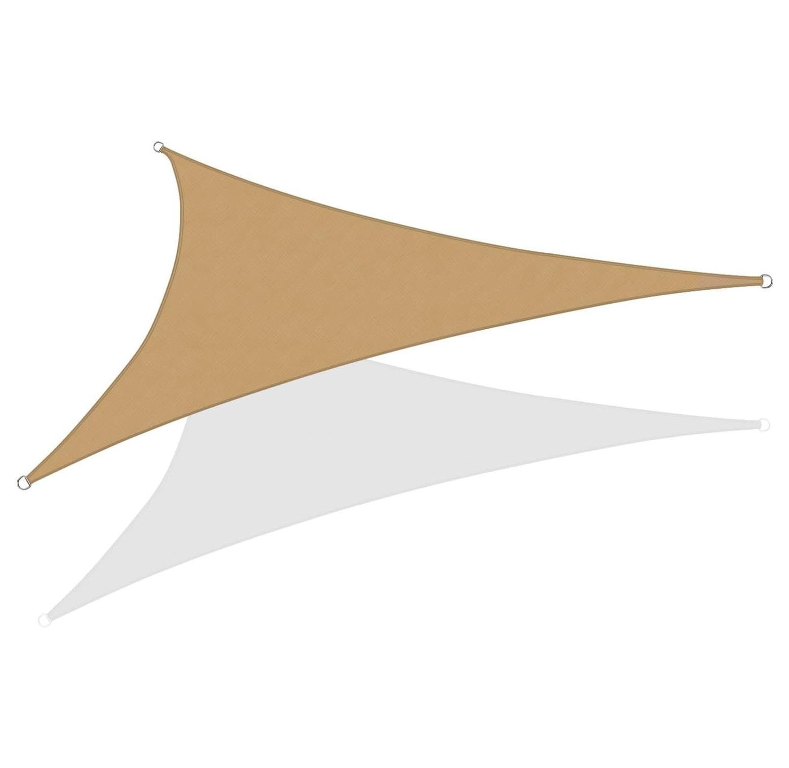 Triangle Sun Shade Sail 20 x 20 x 20 Ft UV Block Fabric - Beige Tan 20 ...