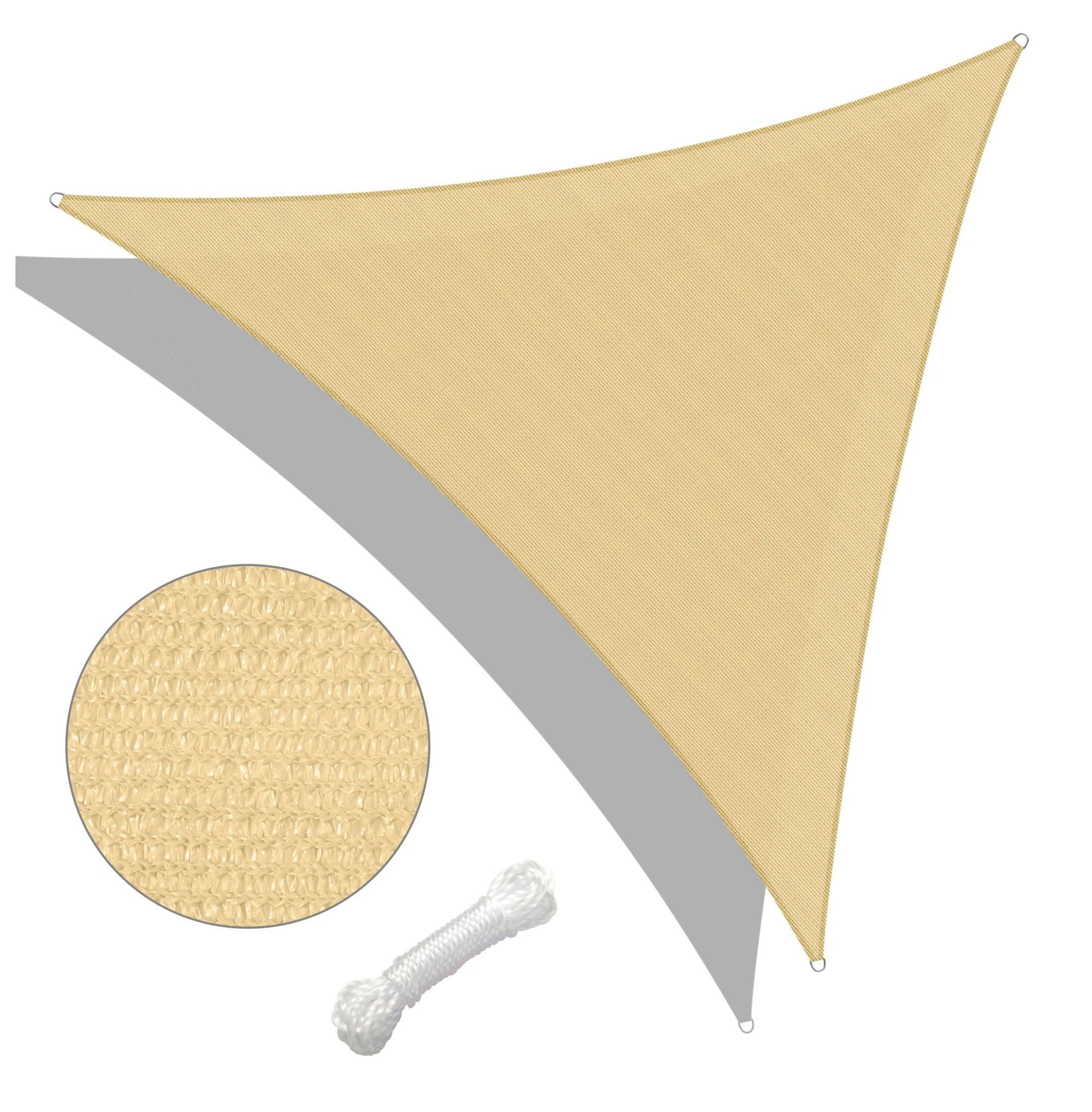 Triangle Sun Shade Sail 25ft, Outdoor Patio Sun Shelter, UV Block ...