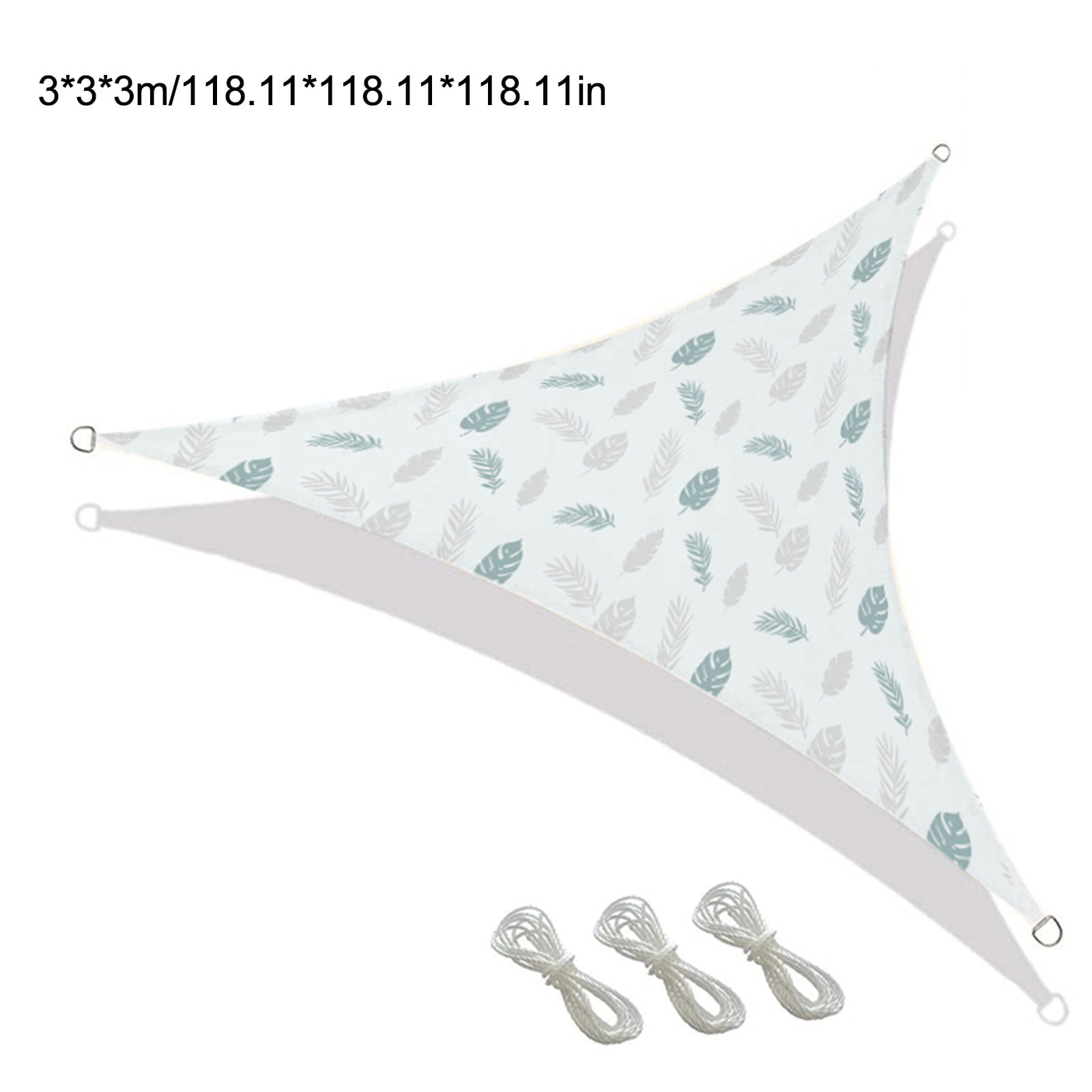 Triangle Sun Shade Sail Curved Canopy Sails Permeable for Patio Garden ...