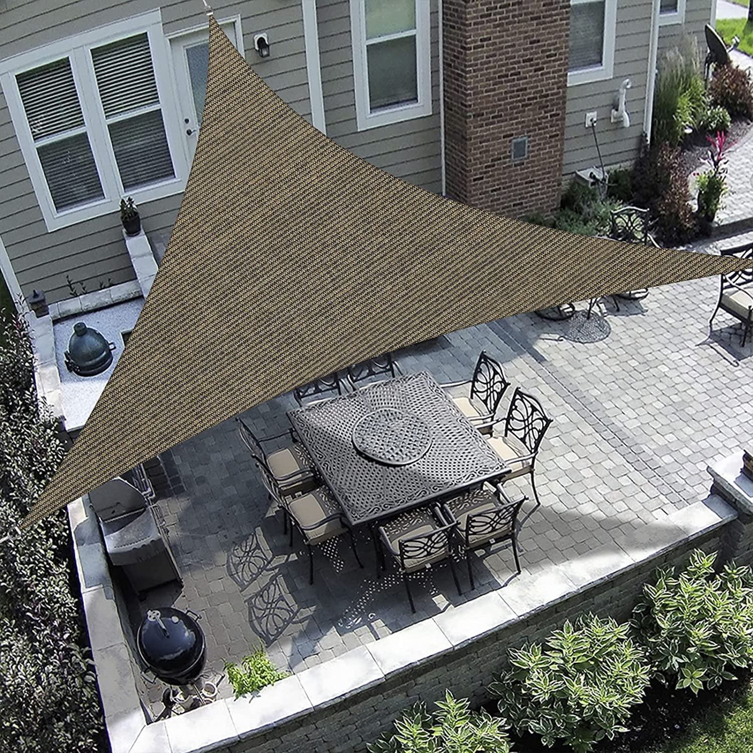 Triangle Sun Shade Sails for Patios 12 x 12 x 12 ft Sun UV Blocking ...