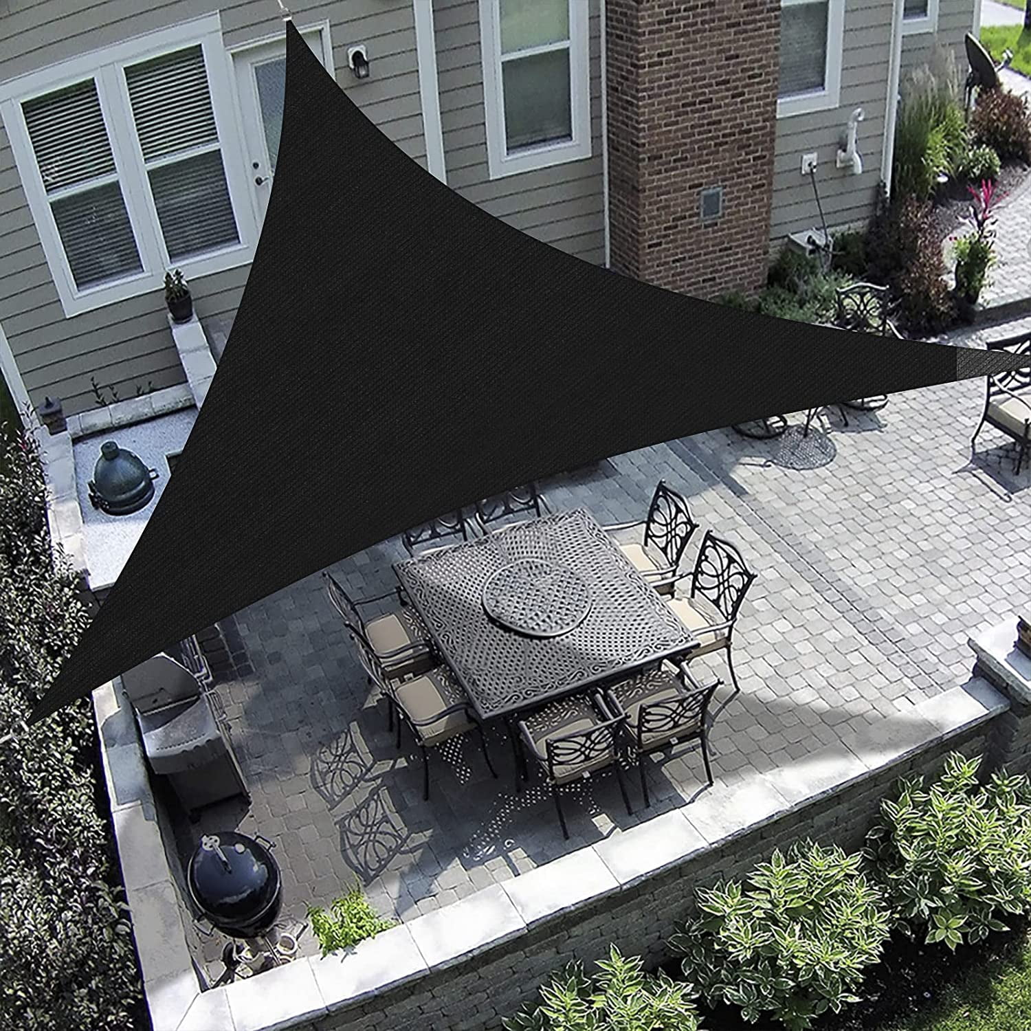 Triangle Sun Shade Sails for Patios 16 x 16 x 16 ft Sun UV Blocking ...
