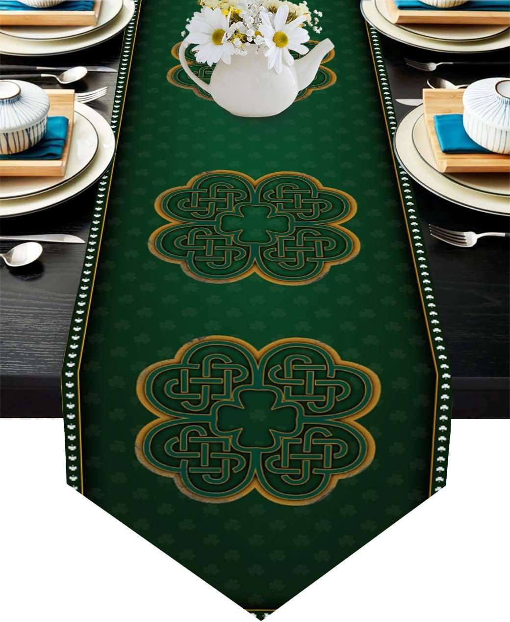 Triangle Table Runners Long St. Patrick's Day Celtic Knots Dresser ...