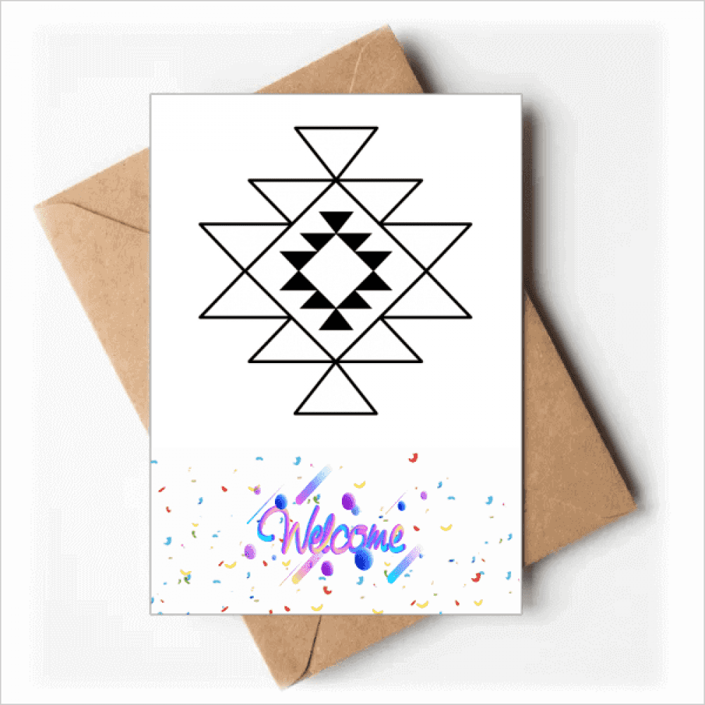 Triangle Totem Geometry Symbol Welcome Back Greeting Cards Envelopes ...