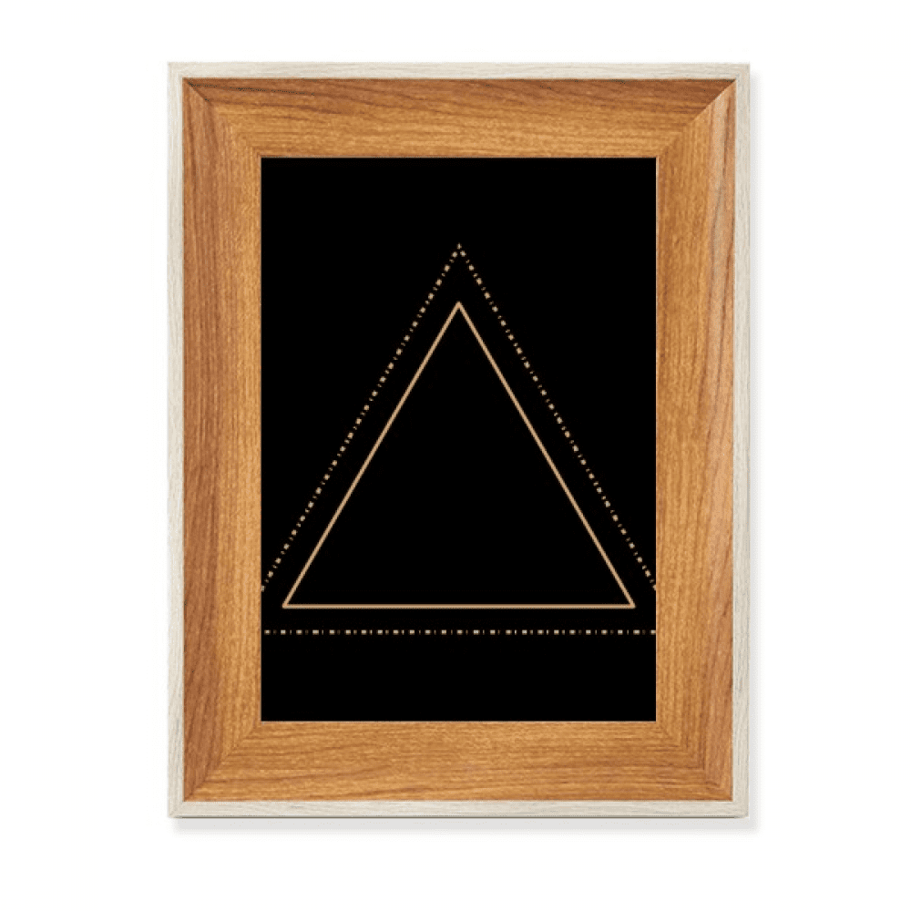 Triangle Totem Pattern Geometry Desktop Wooden Photo Frame Display ...
