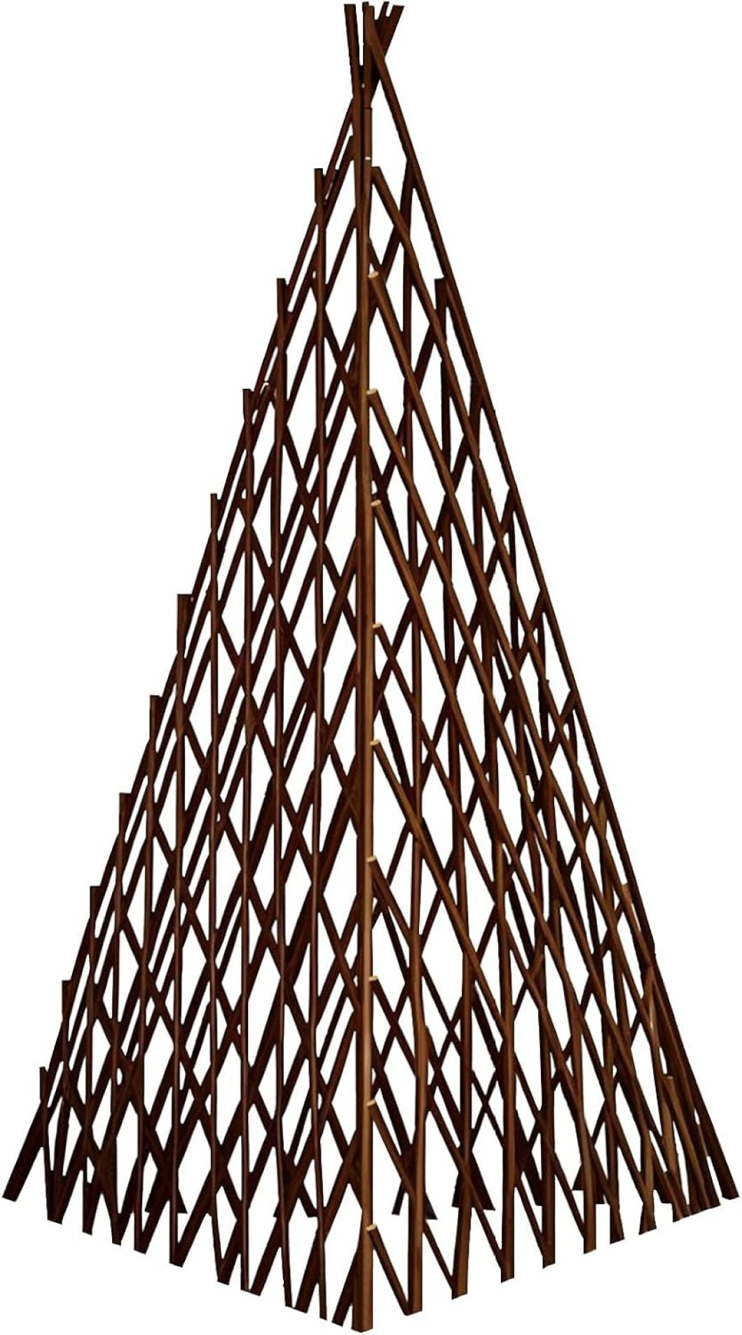 Triangle Tower Garden Trellis 48" Tall Plant Support for Climbing Vines ...