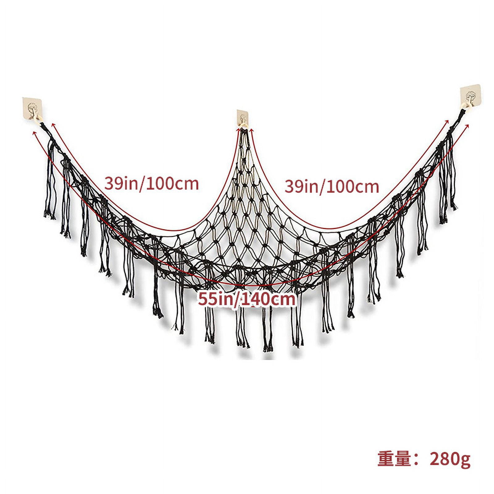 Triangle Toy Net Plush Toy Storage Corner Hanging Cotton Rope Hand ...