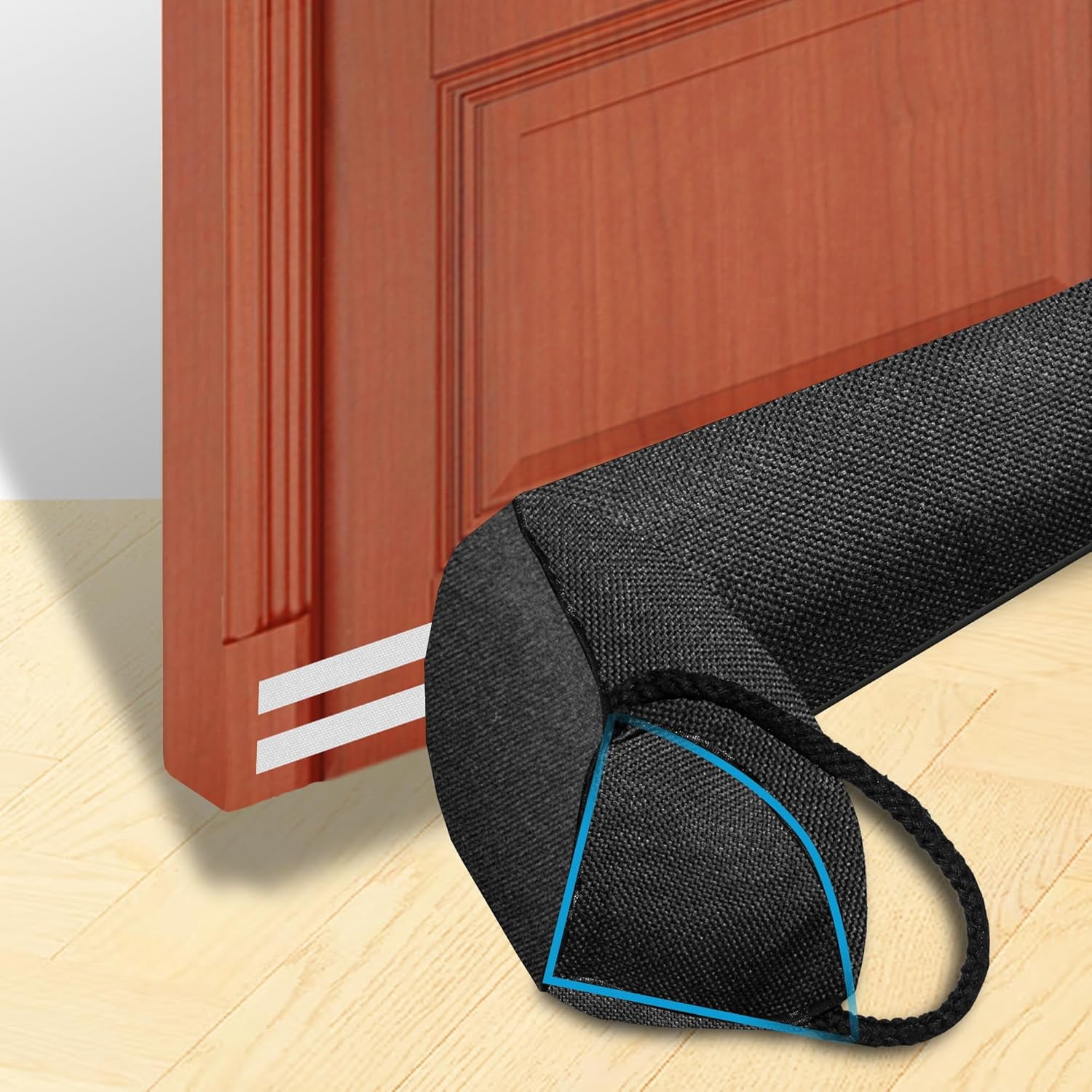 Triangle Under-Door Draft Stopper, 38" Noise Blocker, Weighted Weather ...