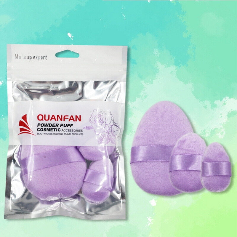 Triangle Velvet Powder Puff Flours Large / Mini Face Makeup Blender ...