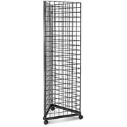 SSWBasics White Triangle Slat Grid Tower with Base & Casters Grid Wall ...