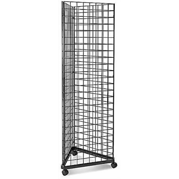 Triangle Wire Gridwall Panel Display Rack with Casters - Walmart.com