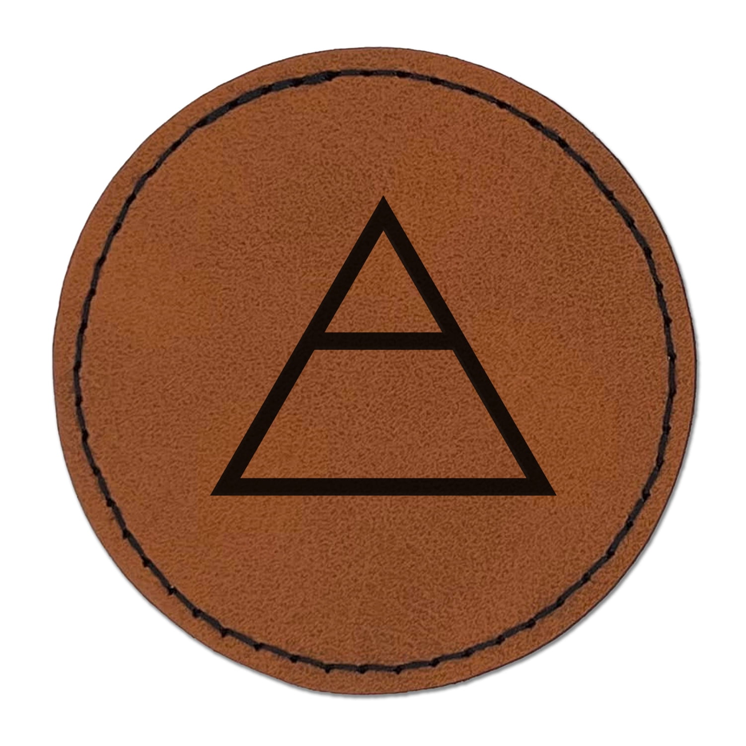 Triangle Witch Symbol Air Wicca Element 2.5" Faux Leather Round ...