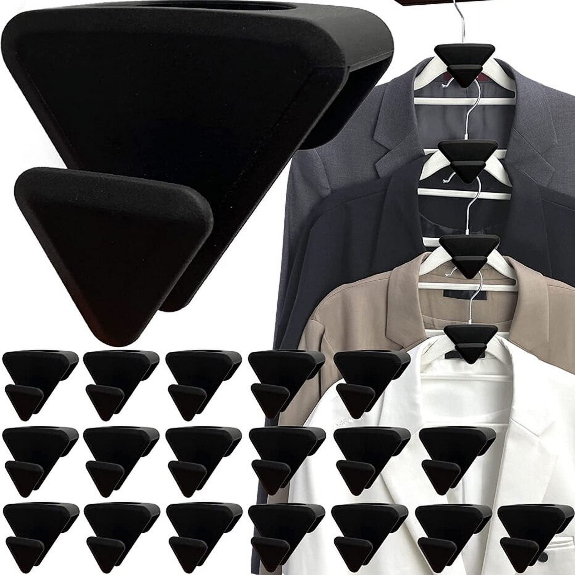 Triangle bhaped hanger connector hook stacked organizer wardrobe hanger ...