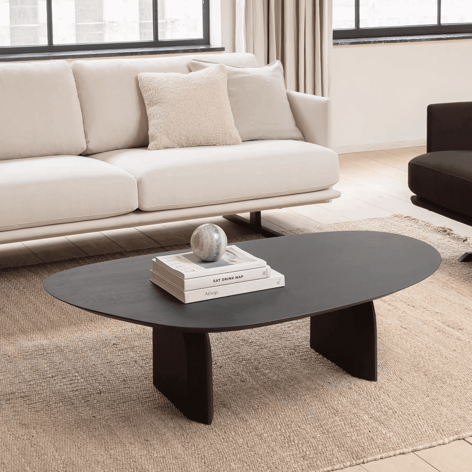 Triangles Coffee Table With Wooden Legs - Walmart.com