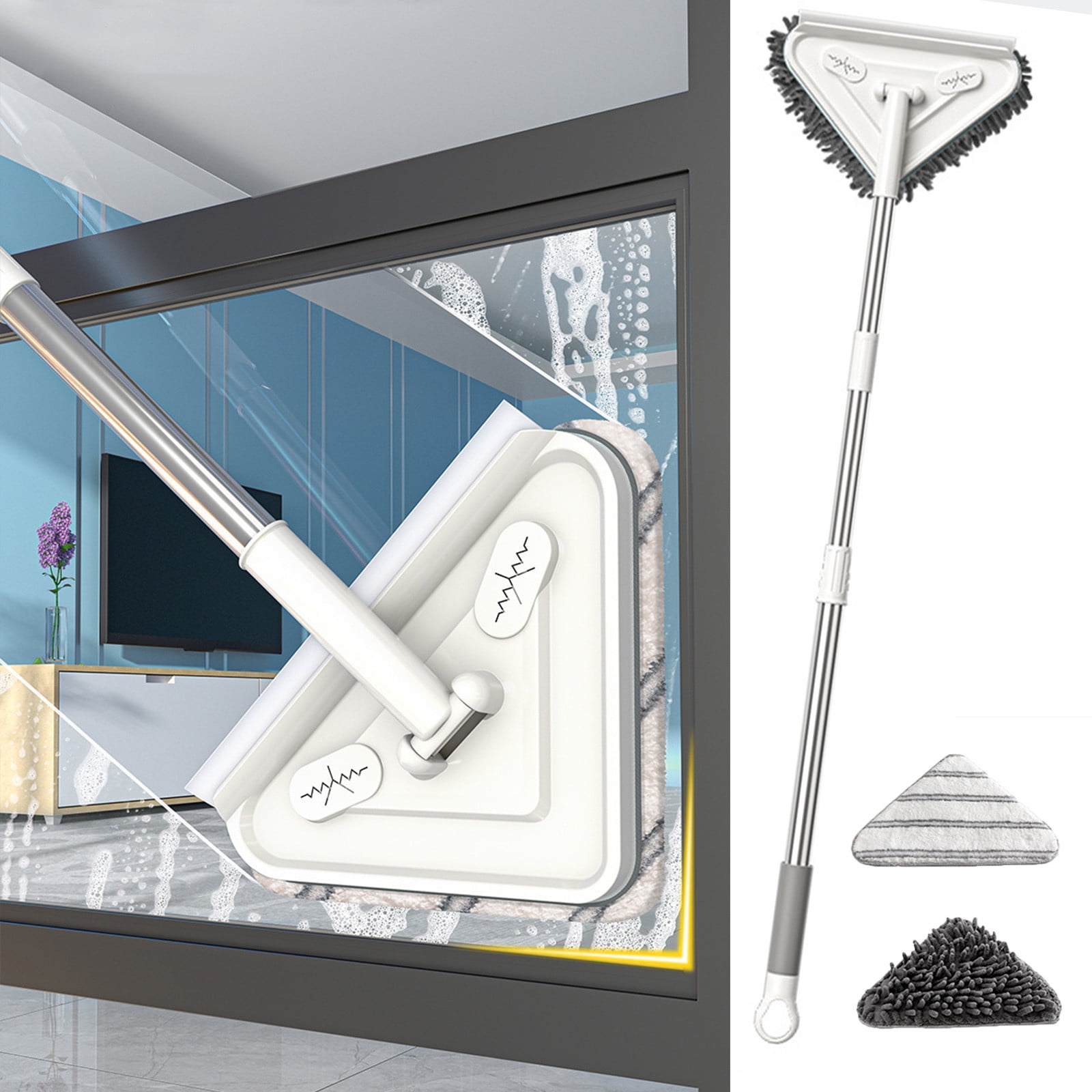 Triangles Mop with Squeegee , 2 In 1 Shower Squeegee, 59‘’ Window ...