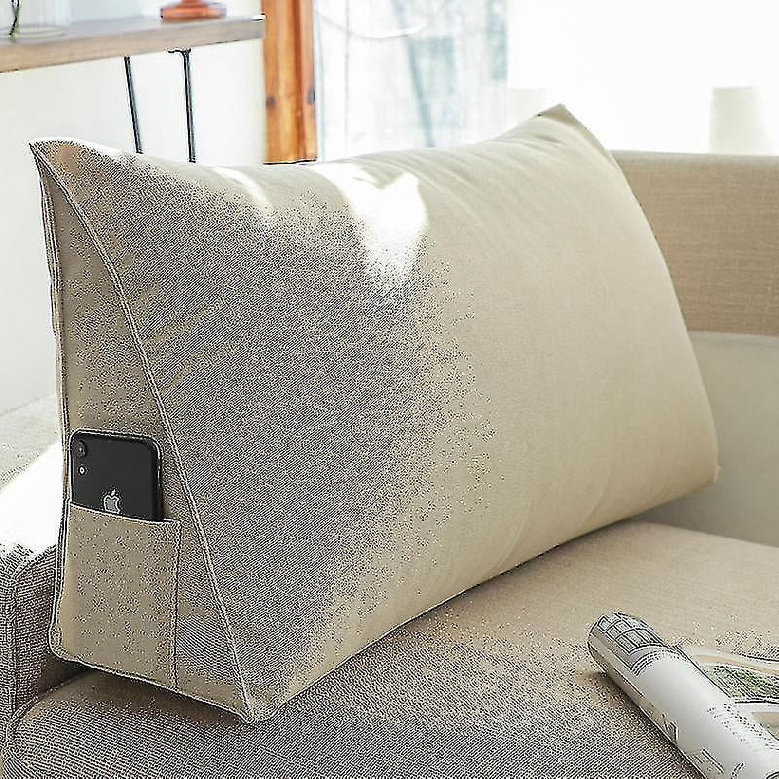 Triangular Bed Wedge Pillow, Back Support Backrest Reading Cushion ...