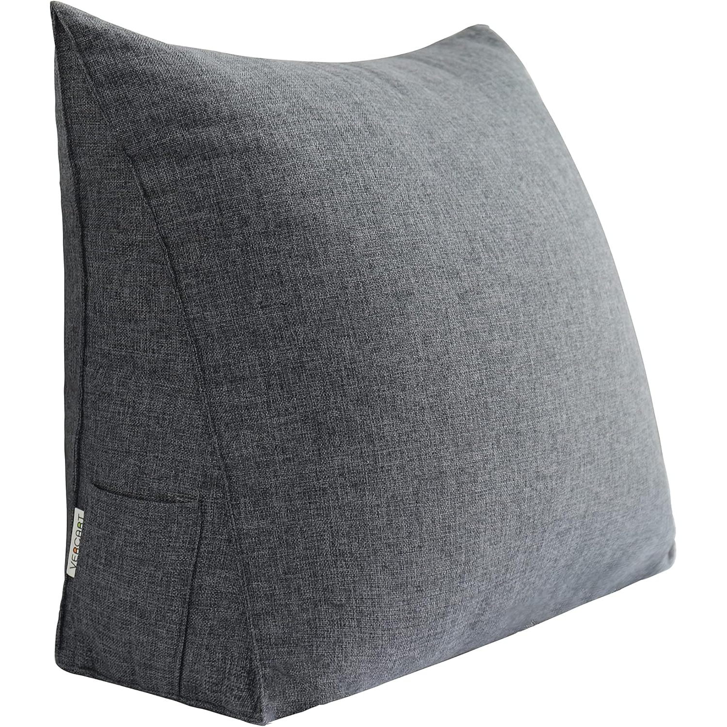 Triangular Bed Wedge Pillow Large Back Support Backrest Reading Cushion ...