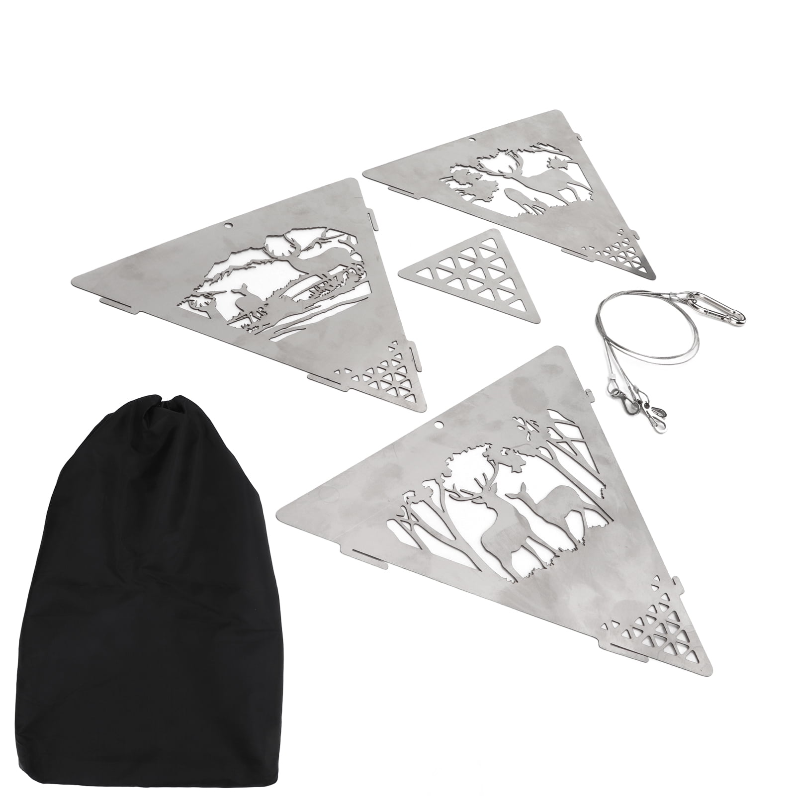 Triangular Campfire Grill Hanger Outdoor Portable Reindeer Bonfire Fire ...