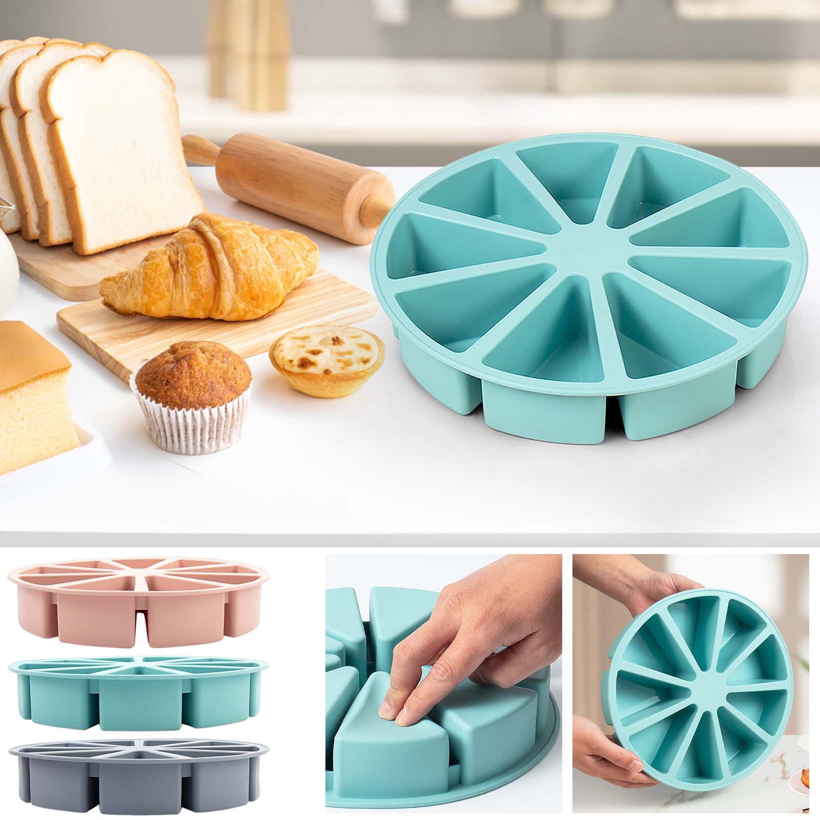 Triangular Cheesecake Pizza Baking Tray, Model 9-point Design, Non ...