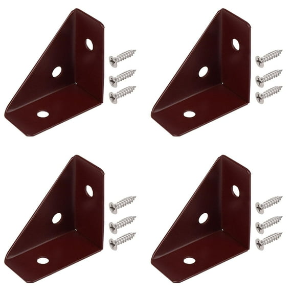 Triangular Corner Bracket Metal Connector with Screws for Wooden ...