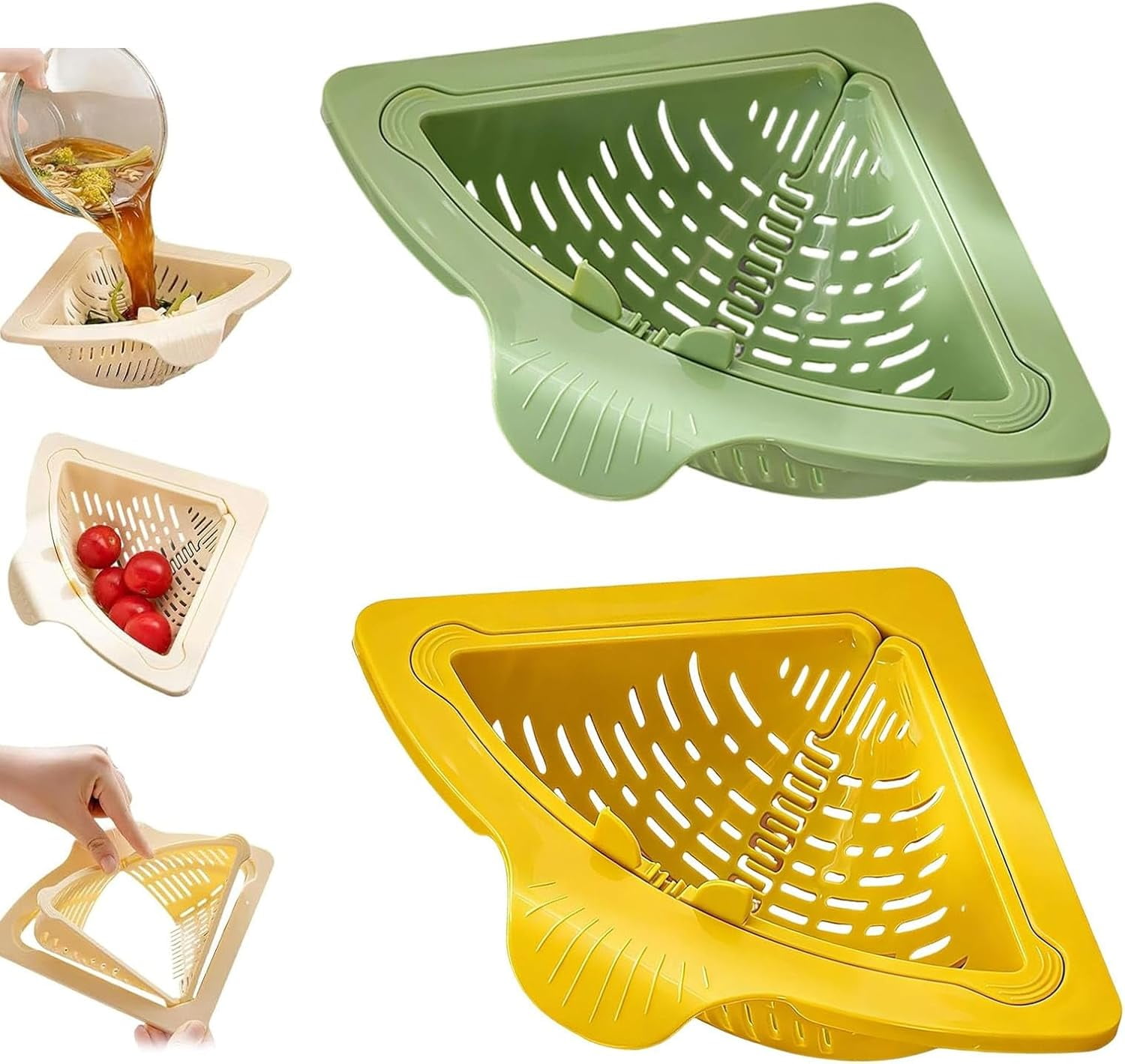 Triangular Drain Basket,Triangular Draining Basket for Sink ...