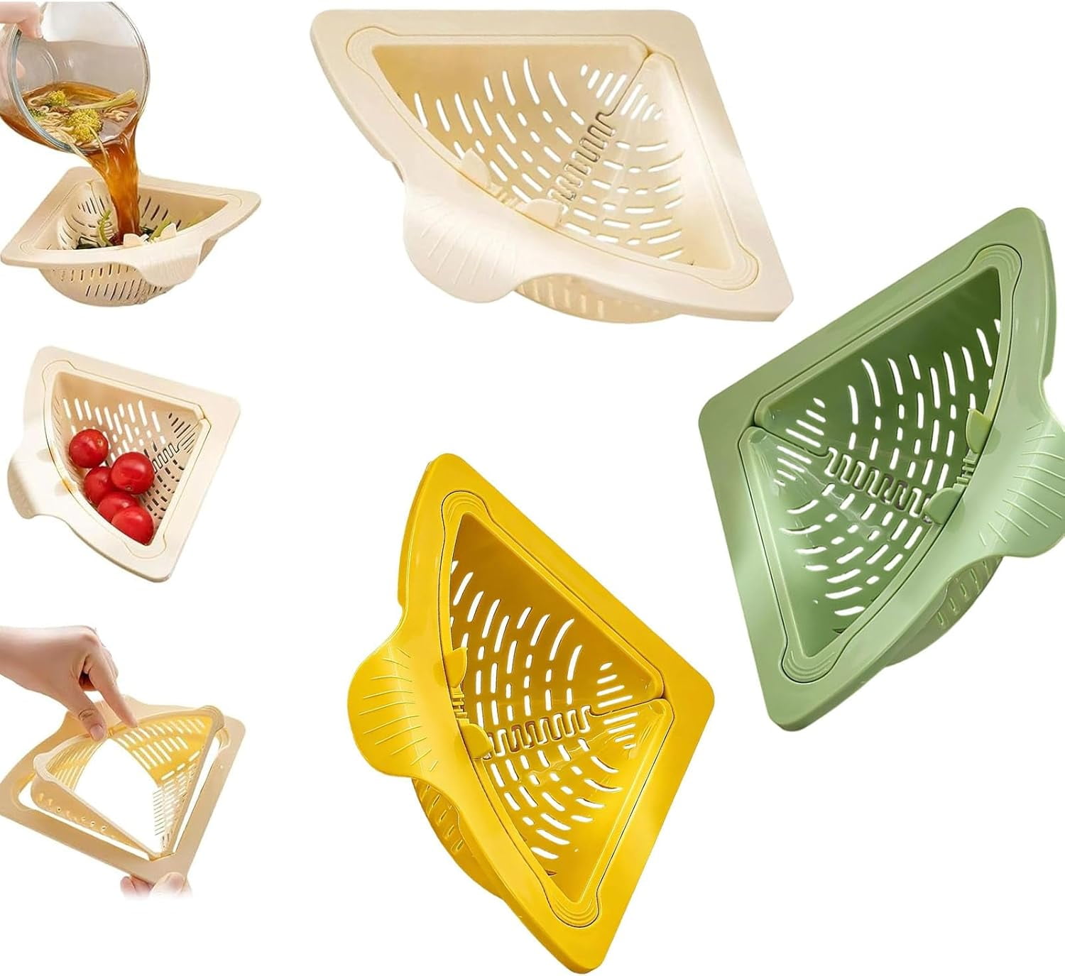Triangular Drain Basket,Triangular Draining Basket for Sink ...