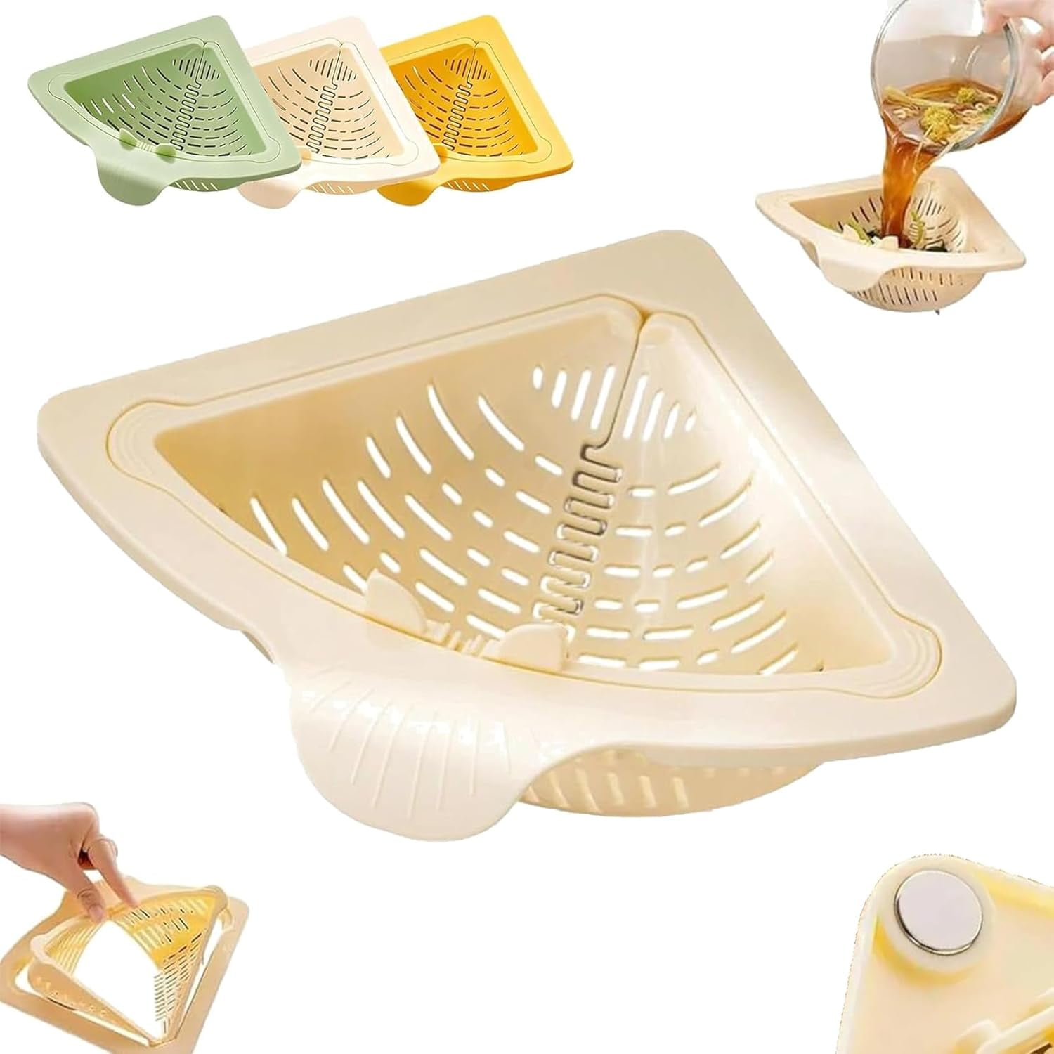 Triangular Drain Basket, Triangular Draining Basket for Sink ...