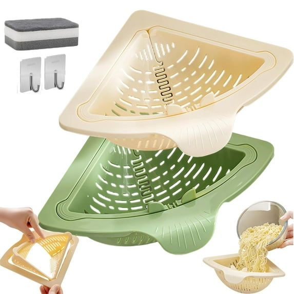 Triangular Draining Basket, 2026 Upgraded Magnetic Drainage & Filter ...