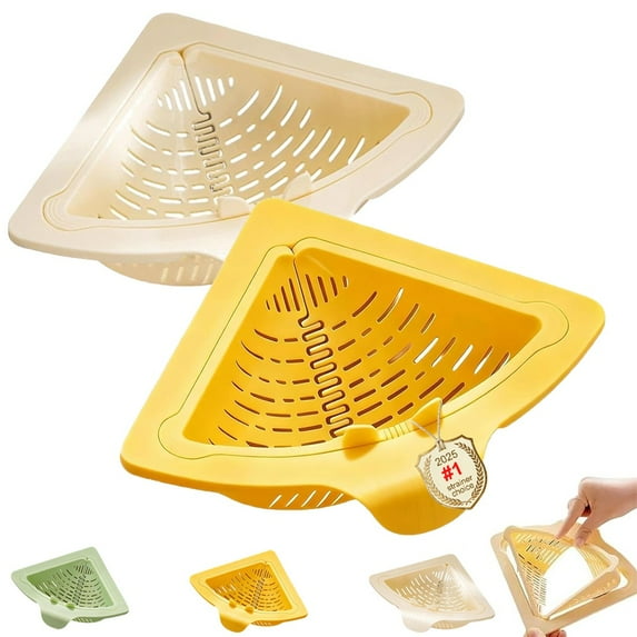 Triangular Draining Basket, Kitchen Corner Rack Sink Drain Strainer ...