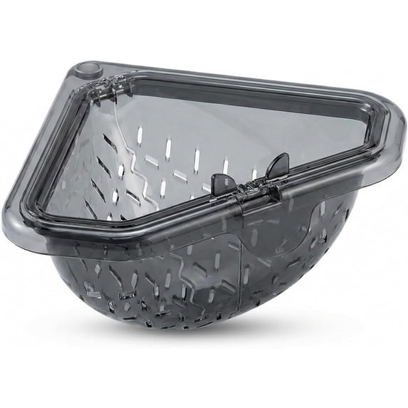 Triangular Draining Basket for Sink, Magnetic Corner Sink Strainer ...