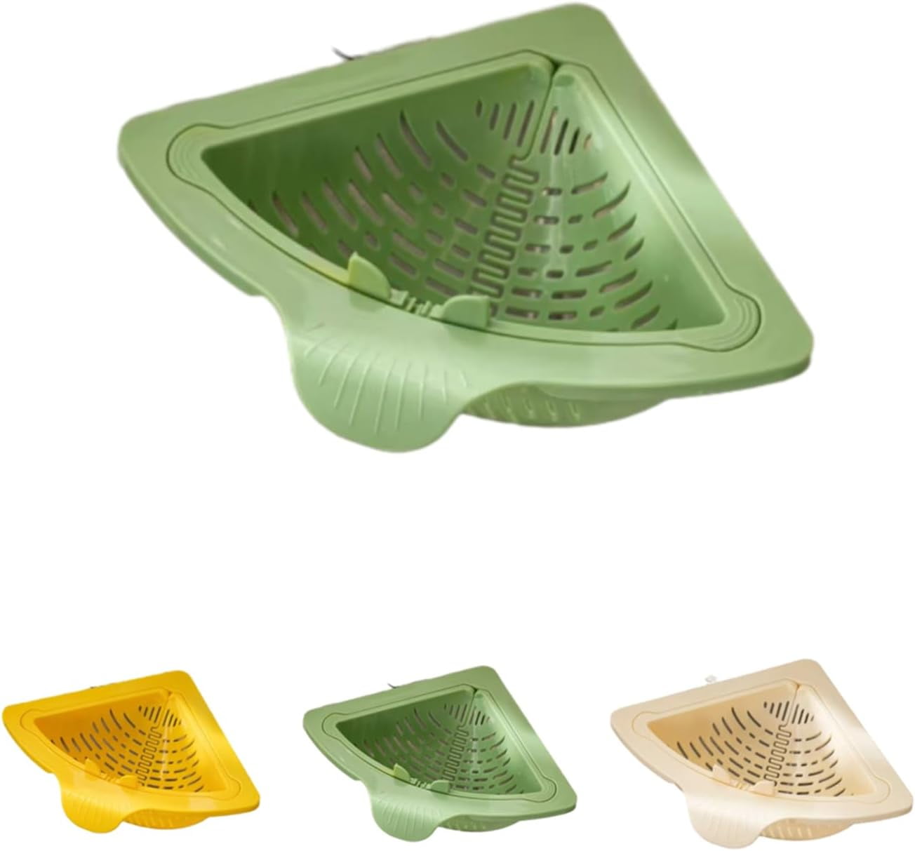 Triangular Draining Basket for Sink, Magnetic Corner Sink Strainer ...