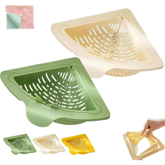 Triangular Draining Baskets for Kitchen Sink, Magnetic Triangular ...