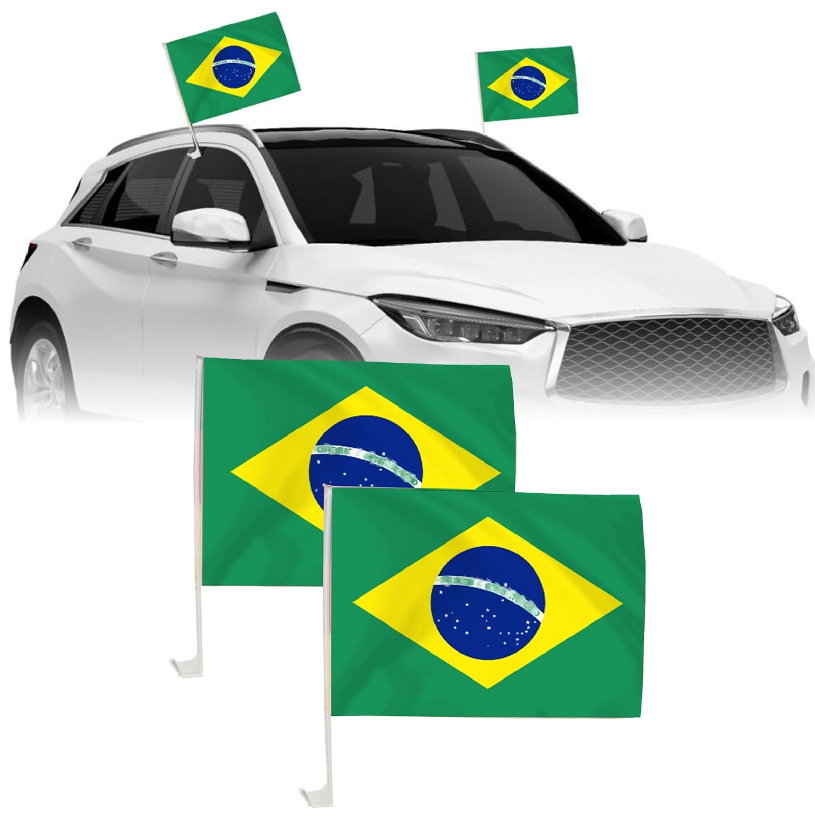 Triangular Flag Holder Car Window Flag 45 X 30 Cm With 43 Cm Pole And ...