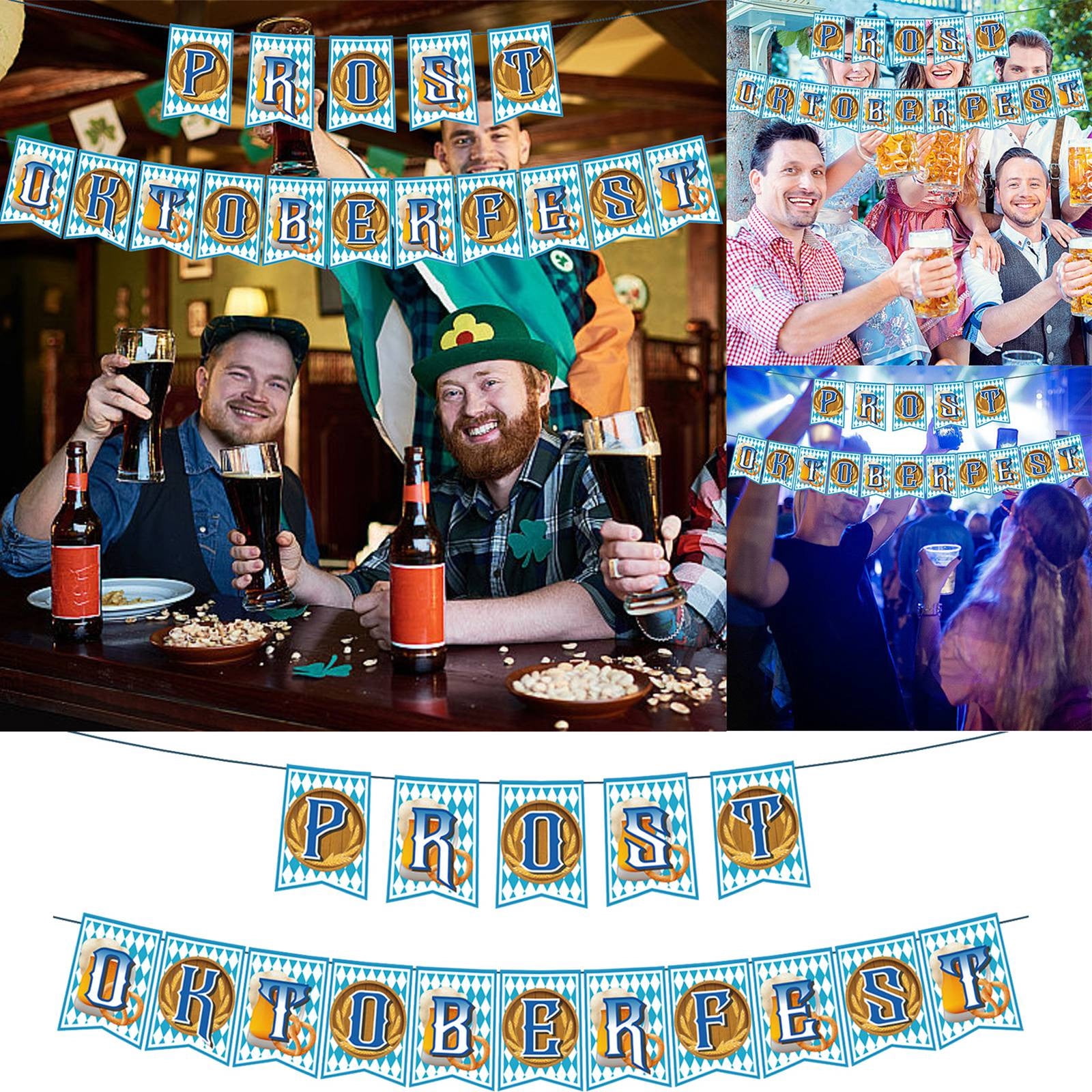 Triangular Flags on A String Festival Banner For Oktoberfest ...