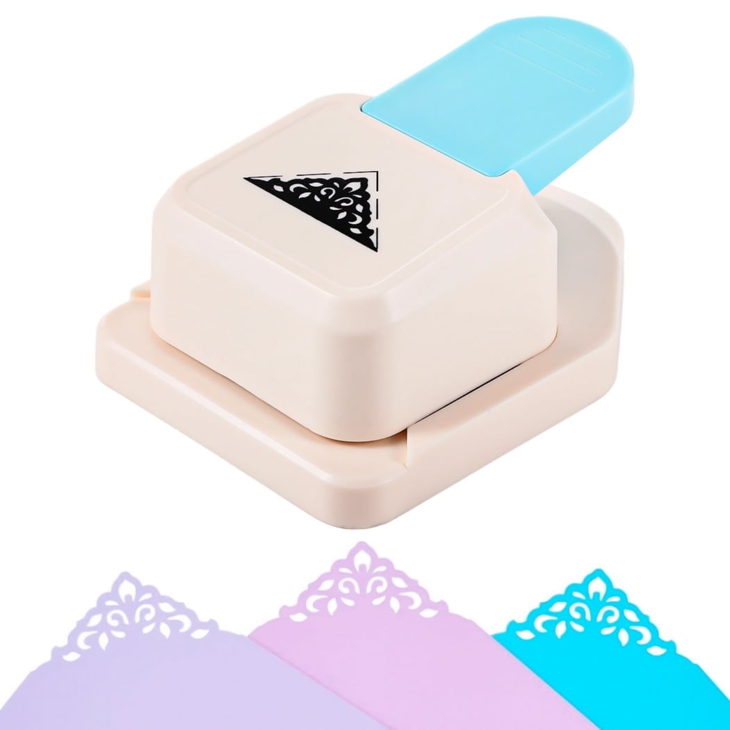 Triangular Flower Pattern Corner Punch, Large Lever Action Craft Corner ...