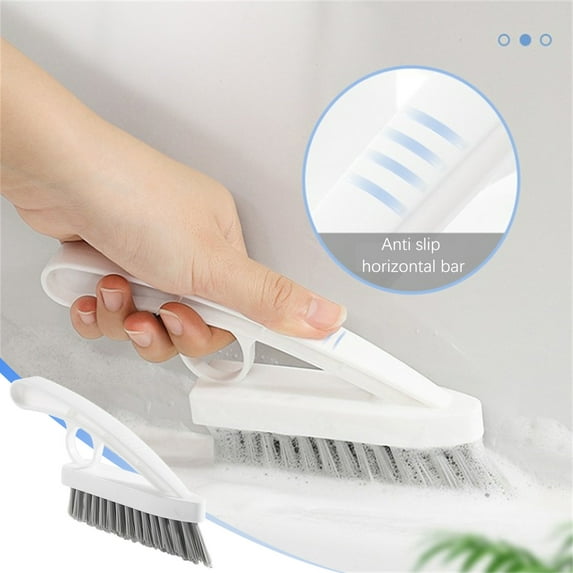 Triangular Hard Bristle Bathroom Cleaning Brush, No Dead Corner Wall ...