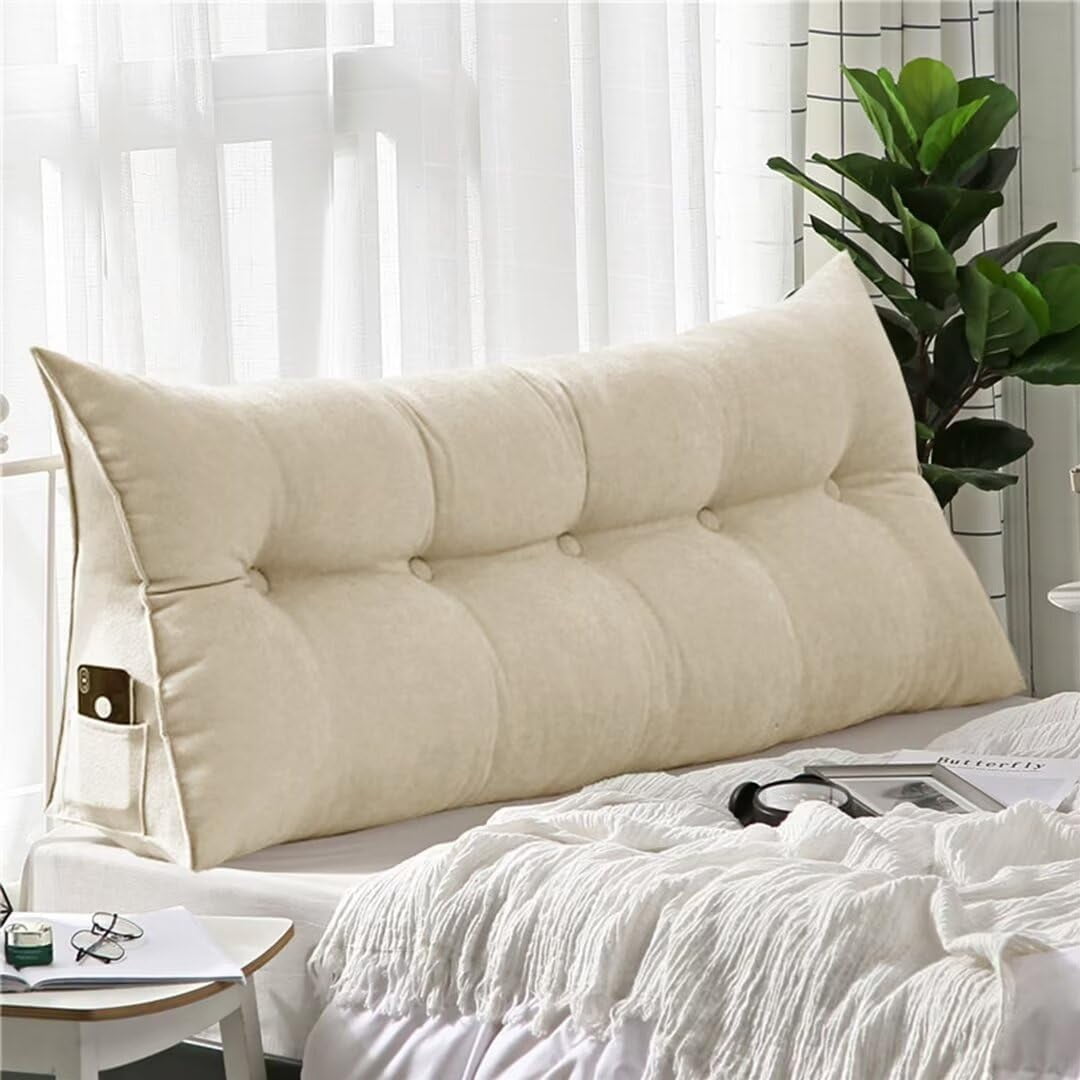 Triangular Headboard Pillow for Bed Reading Pillows for Sitting in Bed ...