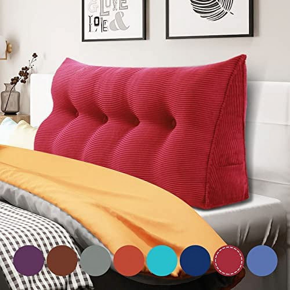 Triangular Headboard Pillow Full Bed Wedge Pillow for Headboard Large ...