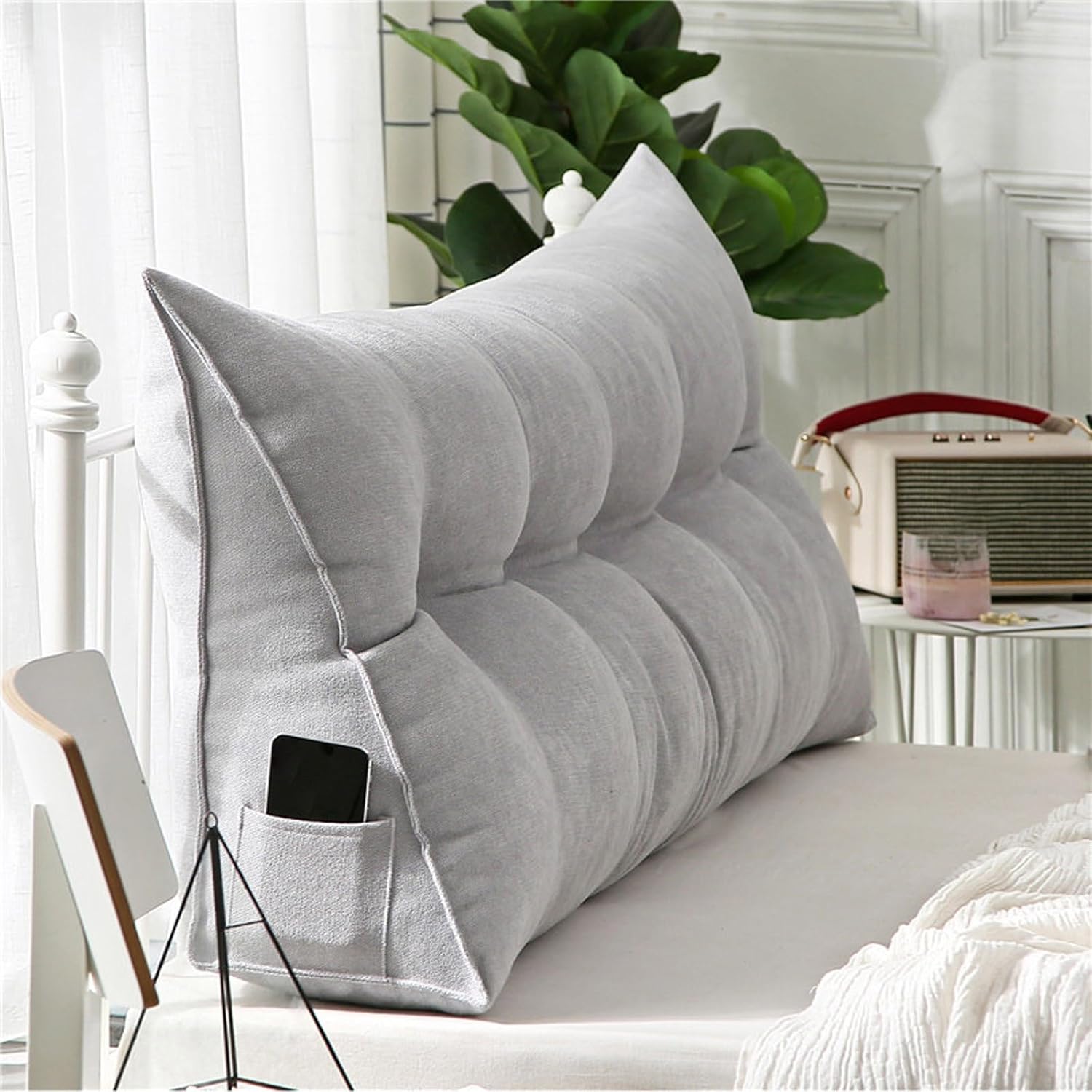 Triangular Headboard Pillow Twin for Dorm Headboard Bed Wedge Pillows ...