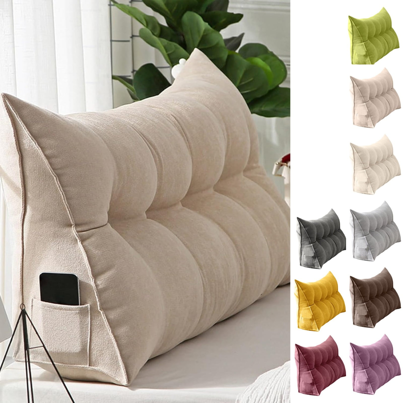 Triangular Headboard Pillow Twin for Dorm Headboard Bed Wedge Pillows ...