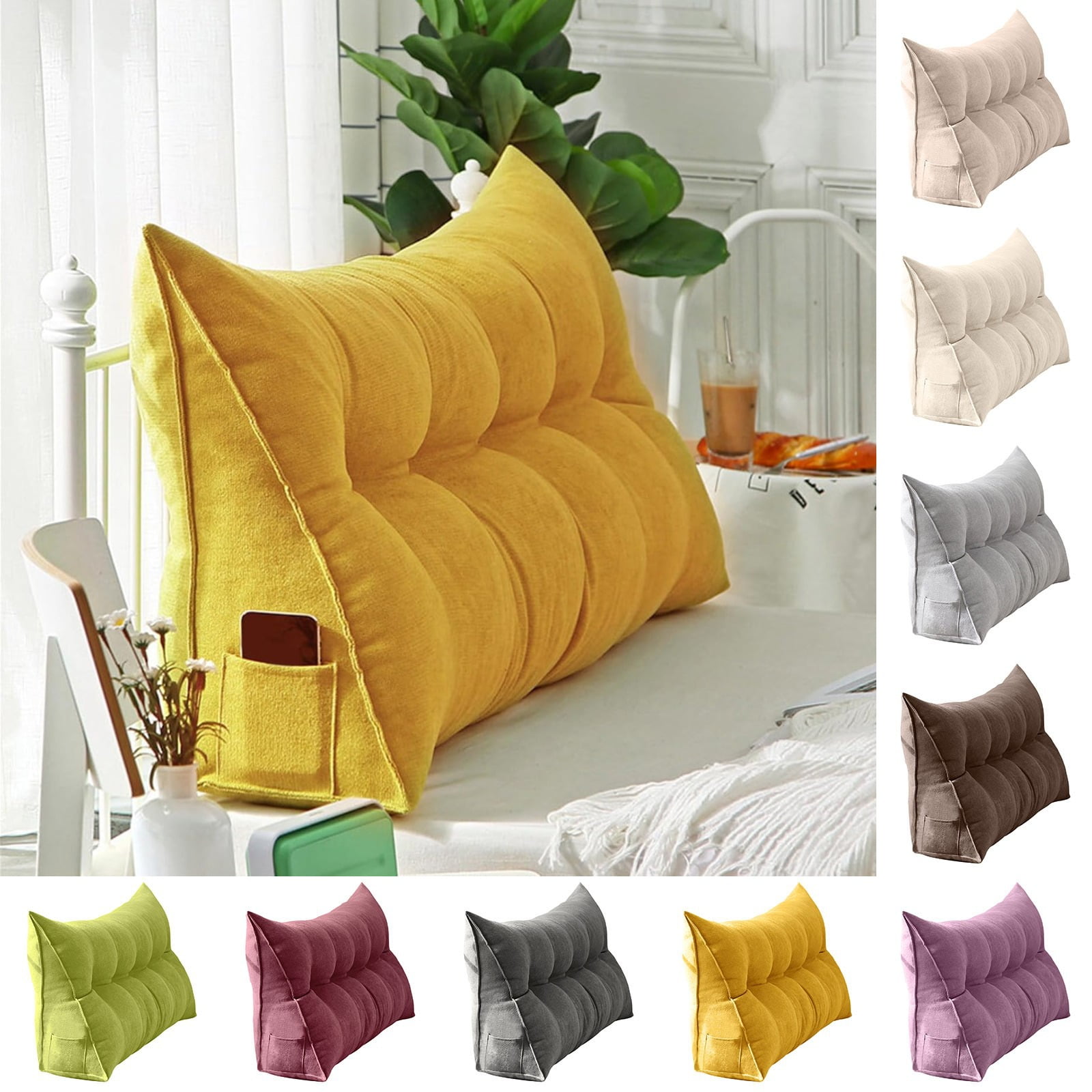 Triangular Headboard Pillow Twin for Dorm Headboard Bed Wedge Pillows ...