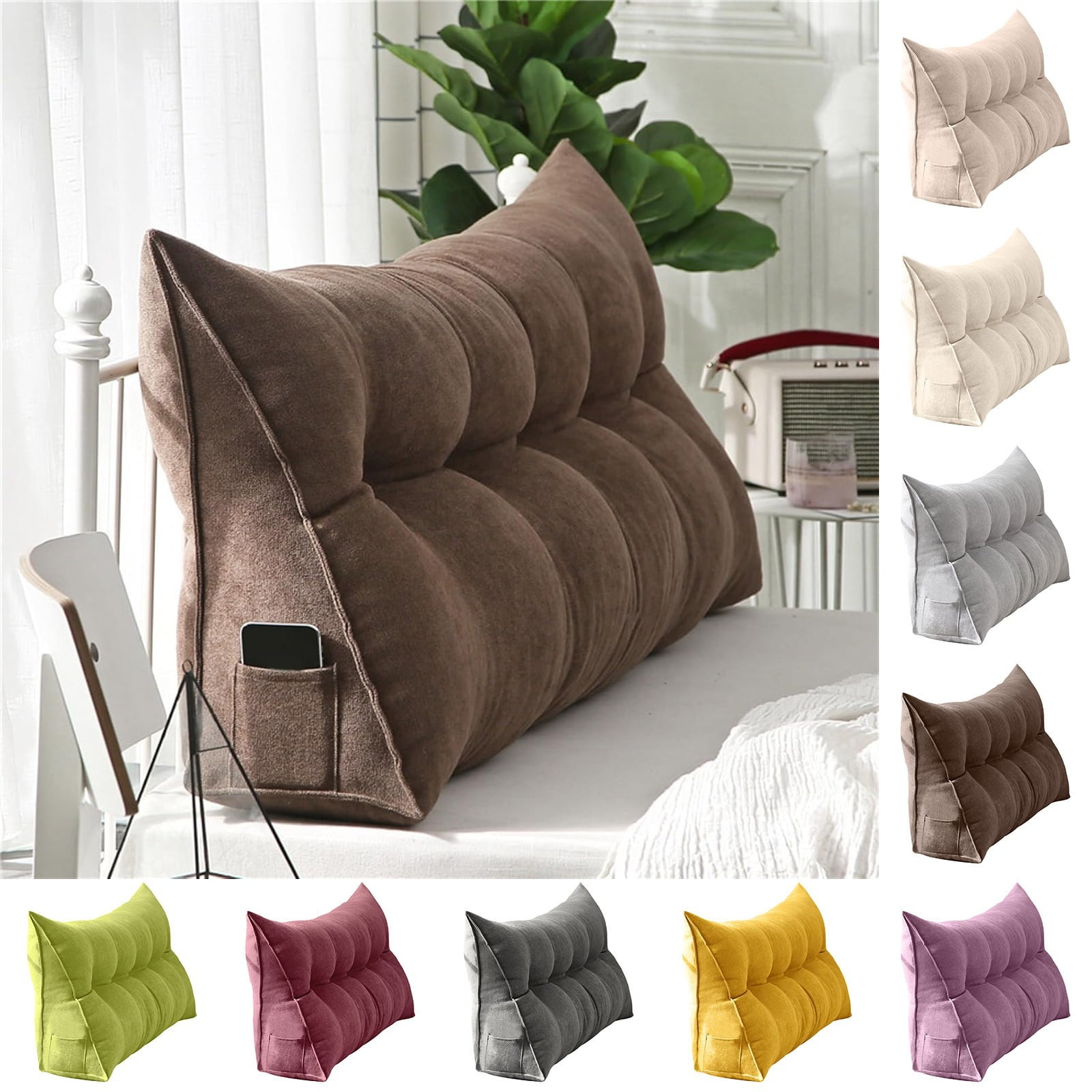 Triangular Headboard Pillow Twin for Dorm Headboard Bed Wedge Pillows ...