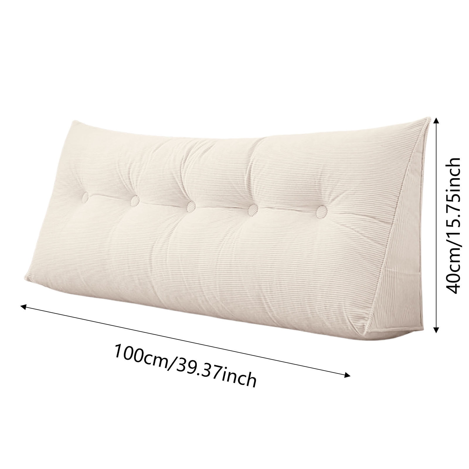 Triangular Headboard Pillow, Twin Xl for Dorm Bed Headboard Wedge ...