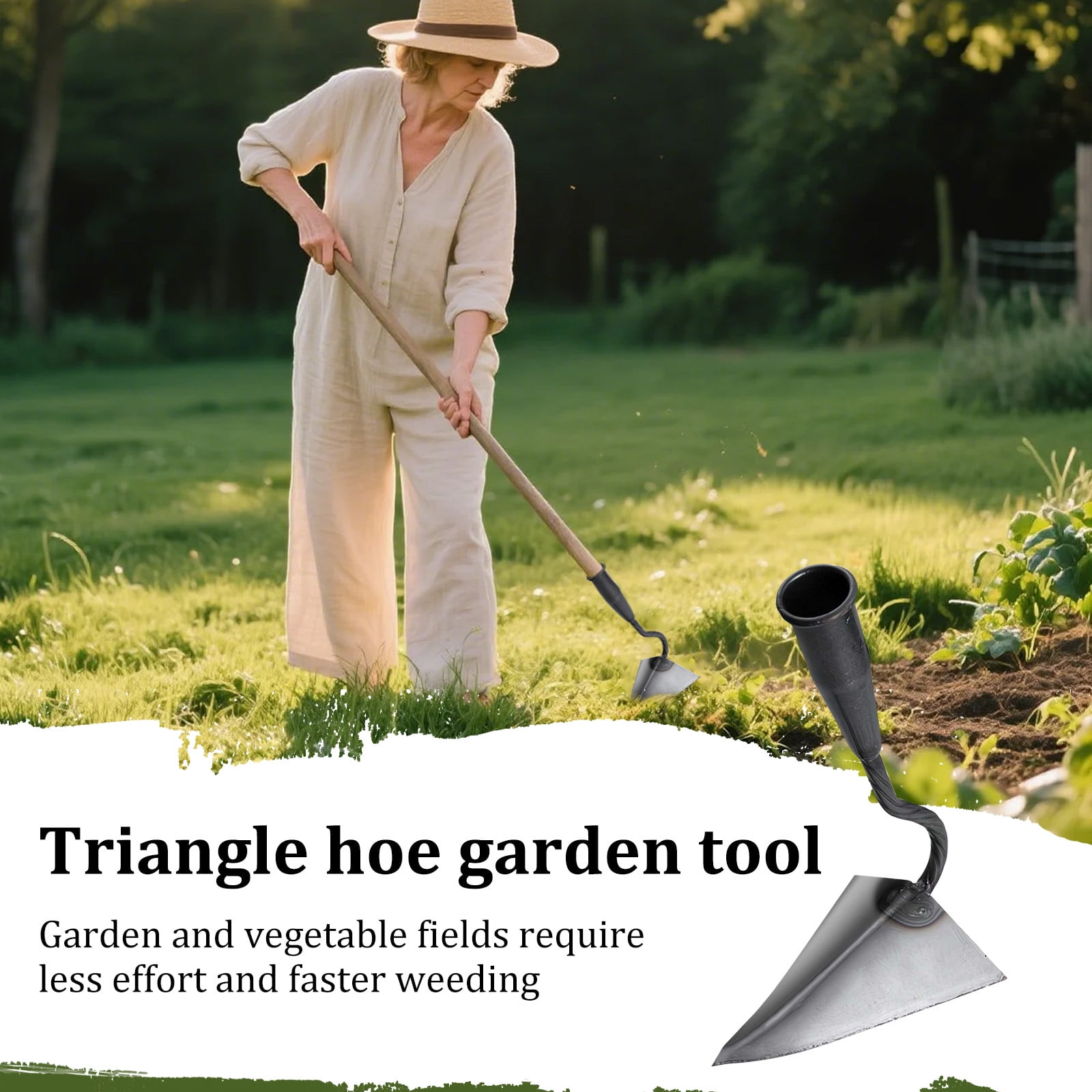 Triangular Hoe Tool, Hoe Garden Tool, Stainless Steel Weeding & Digging ...