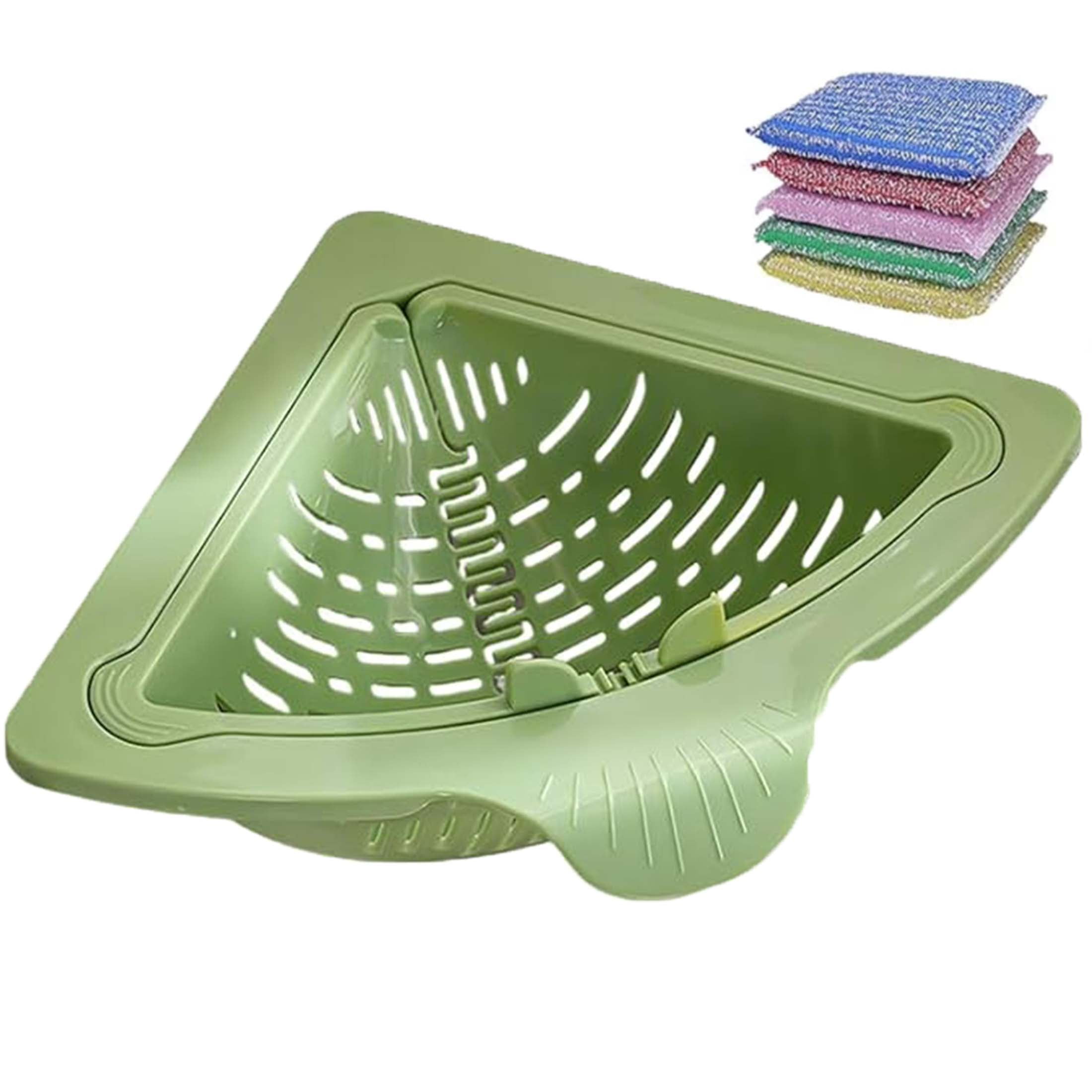 Triangular Magnetic Corner Sink Strainer Basket – Twist-Open Bottom ...