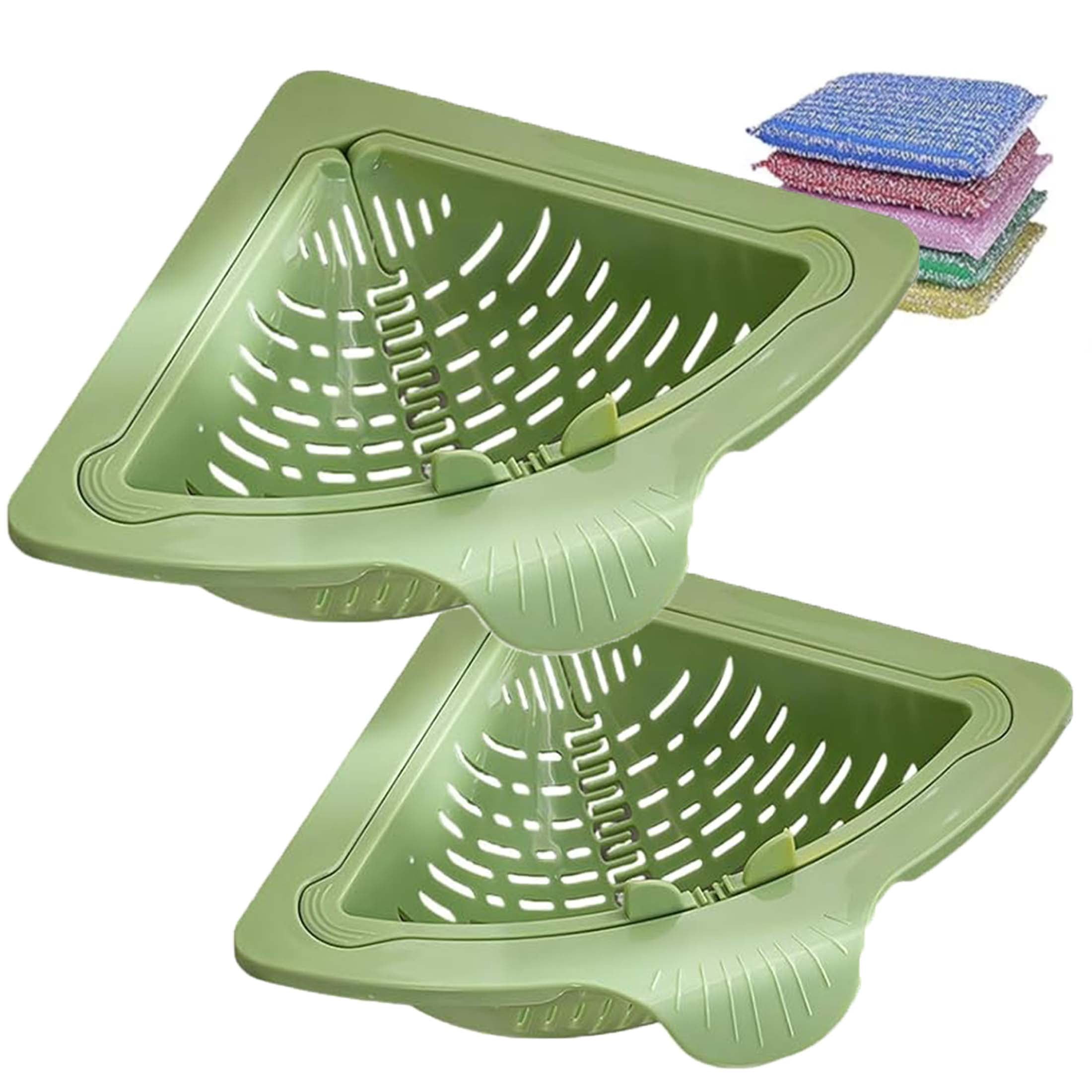 Triangular Magnetic Corner Sink Strainer Basket – Twist-Open Bottom ...