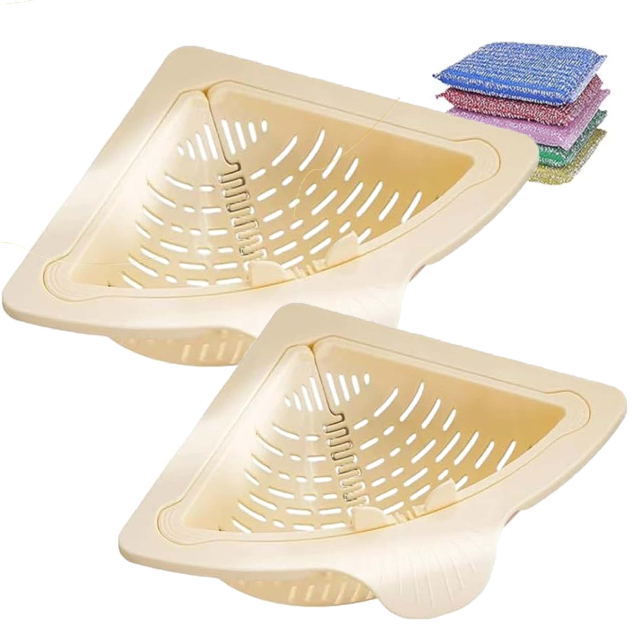 Triangular Magnetic Corner Sink Strainer Basket – Twist-Open Bottom ...